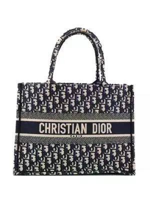 Dior Book Oblique Canvas Medium Tote Bag - Blue