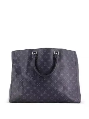 LOUIS VUITTON Grand Sac Monogram Eclipse Canvas Tote Bag - Black