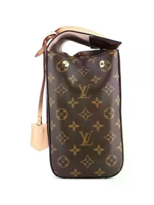 LOUIS VUITTON Cluny Top Handle Mm Monogram Canvas Shoulder Bag - Brown
