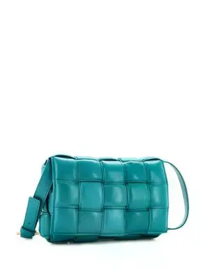 Bottega Veneta Cassette Padded Maxi Intrecciato Leather Crossbody Bag - Blue