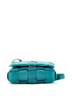 Bottega Veneta Cassette Padded Maxi Intrecciato Leather Crossbody Bag - Blue