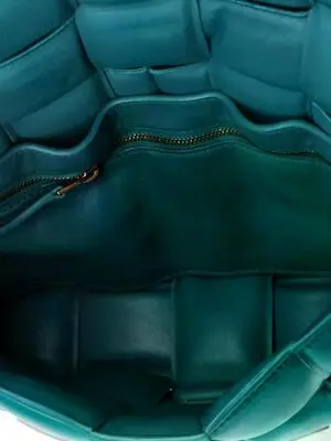 Bottega Veneta Cassette Padded Maxi Intrecciato Leather Crossbody Bag - Blue