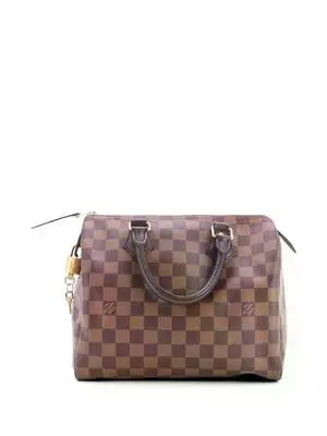 LOUIS VUITTON Speedy Handbag Damier 25 Satchel - Brown
