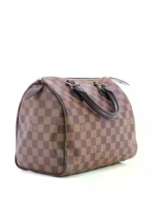 LOUIS VUITTON Speedy Handbag Damier 25 Satchel - Brown