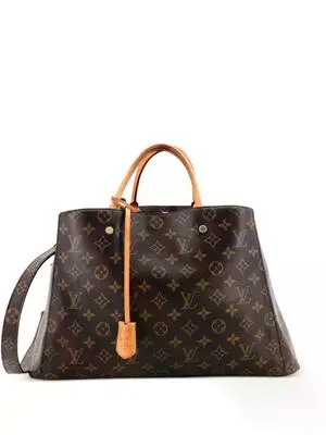 LOUIS VUITTON Montaigne Gm Tote Bag Monogram Canvas - Brown