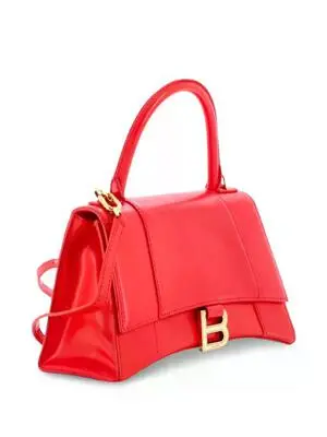 Balenciaga Hourglass Small Top Handle Satchel - Red