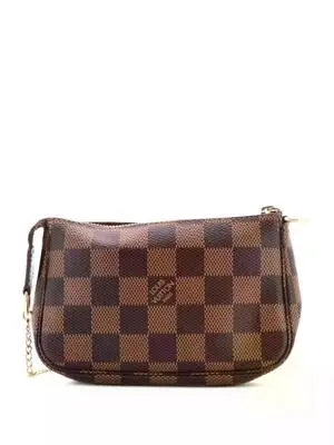 LOUIS VUITTON Pochette Accessoires Damier Ebene Mini Clutch