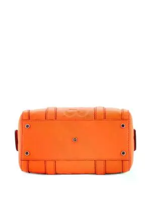 Gucci Duffle Bag Jumbo Gg Embossed Leather Mini Travel Bag - Orange