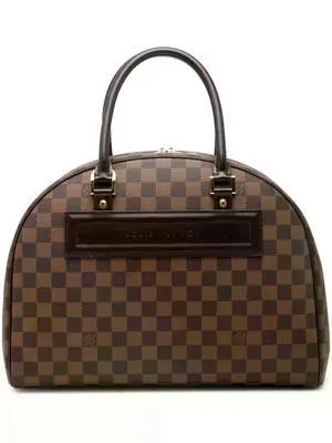 LOUIS VUITTON 2001 Damier Ebene Nolita Handbag - Brown