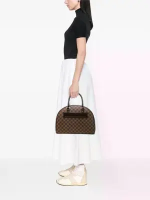 LOUIS VUITTON 2001 Damier Ebene Nolita Handbag - Brown