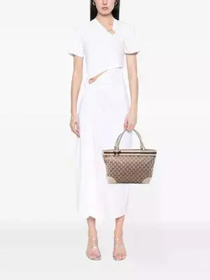 Gucci Gg Canvas Web Mayfair Tote - Neutrals