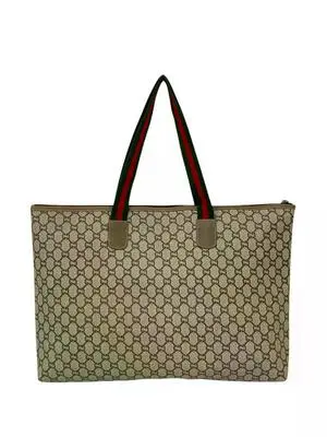 Gucci 20th Century Gg Supreme Plus Web Tote Bag