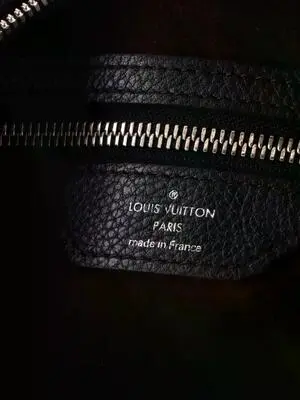 LOUIS VUITTON Selene Handbag Mahina Leather Pm Hobo Bag - Black