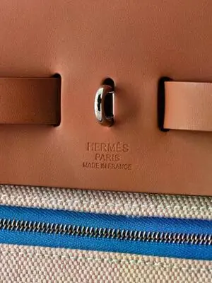Hermès Herbag Zip 31 Shoulder Bag Leather And Toile - Blue