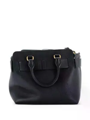 Burberry Medium Leather Belted Tote Bag