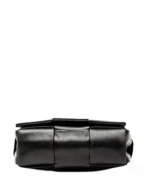 Bottega Veneta 2012-2026 Calfskin Intrecciato Cassette Crossbody Bag - Black