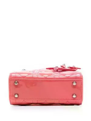 Dior 2016 Micro Patent Cannage Lady Satchel - Pink