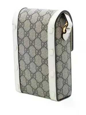Gucci 2016-2026 Mini Gg Supreme Horsebit 1955 Crossbody Bag - Neutrals