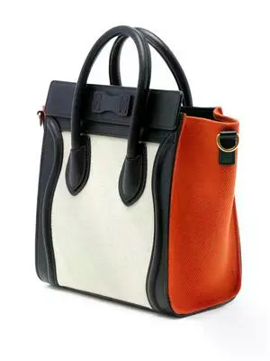 Celine 2014 Nano Tricolor Luggage Tote - Brown