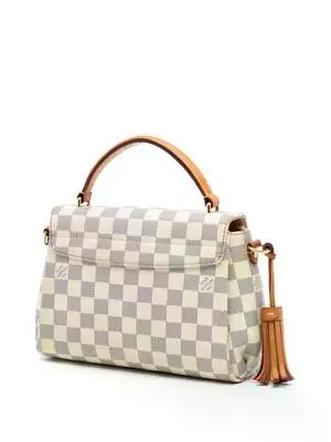 LOUIS VUITTON 2016 Damier Azur Croisette Satchel - White