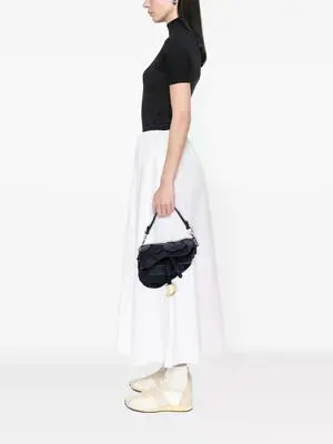 Dior 2019 Embroidered Saddle Bag - Blue