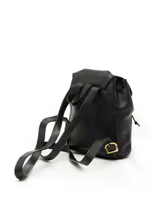FERRAGAMO 2021-2026 Leather Double Gancini Backpack