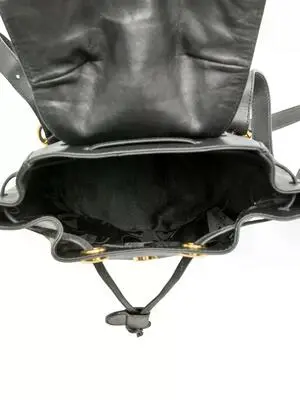 FERRAGAMO 2021-2026 Leather Double Gancini Backpack