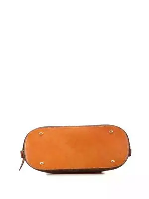 Celine 1995 Macadam Coated Canvas Dome Satchel - Brown