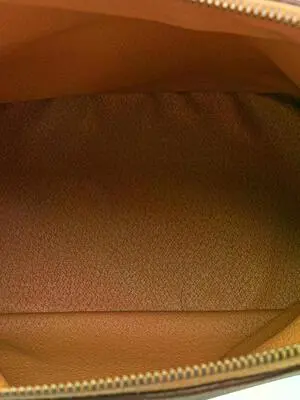 Celine 1995 Macadam Coated Canvas Dome Satchel - Brown