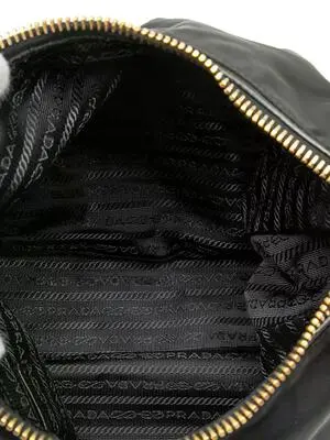 Buy Prada 2010-2026 Saffiano Trimmed Tessuto Shoulder Bag - Black