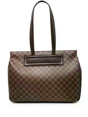 LOUIS VUITTON 2001 Damier Ebene Parioli Gm Tote Bag - Brown