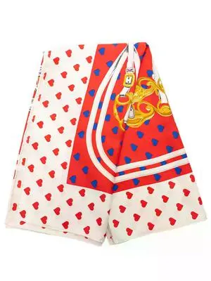 Hermès 2000-2020 Brides De Gala Love Heart Silk Scarf 90 Scarves - Red