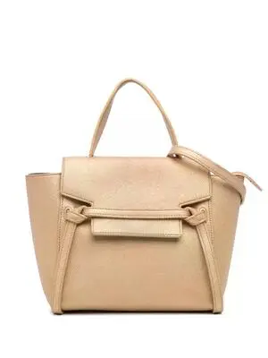 Celine 2019 Nano Grained Calfskin Belt Bag - Gold