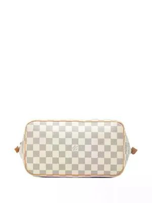 LOUIS VUITTON Damier Azur Saleya Pm Handbag - White