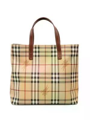 Burberry Haymarket Check Coated Canvas Tote Bag
