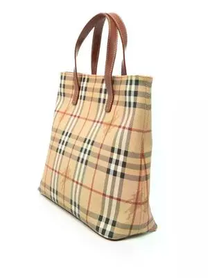 Burberry Haymarket Check Coated Canvas Tote Bag