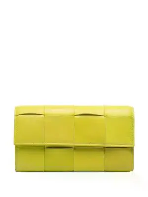 Bottega Veneta 2012-2026 Nappa Maxi Intrecciato Wallet Long Wallets - Yellow