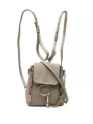 Chloe Silver Tone Backpacks For Women