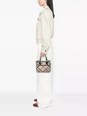Burberry Supernova Check Coated Canvas Tote Bag - Neutrals