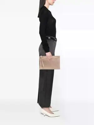 Bottega Veneta 2012-2026 Nappa Intrecciato Wristlet Clutch - Neutrals