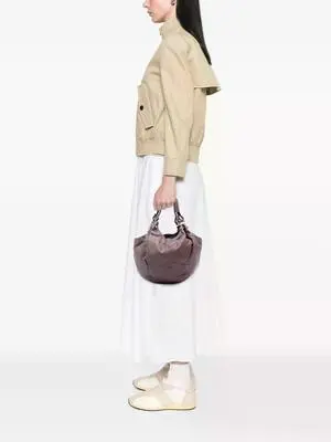 Gucci 2016-2026 Leather Braided Handle Hobo Bag