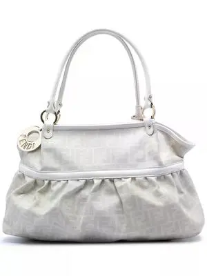 Fendi Large Zucca Coated Canvas Chef Shoulder Bag