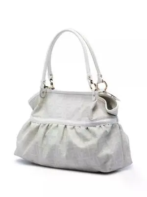 Fendi Large Zucca Coated Canvas Chef Shoulder Bag