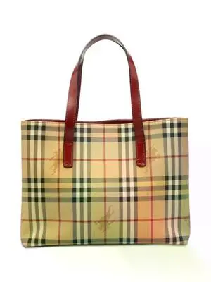 Burberry Haymarket Check Coated Canvas Tote Bag - Neutrals