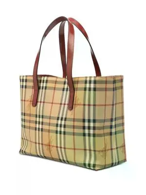 Burberry Haymarket Check Coated Canvas Tote Bag