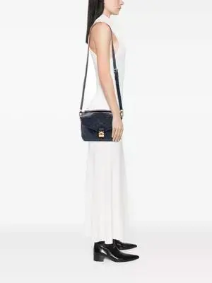 LOUIS VUITTON 2018 Monogram Empreinte Pochette Metis Satchel - Blue