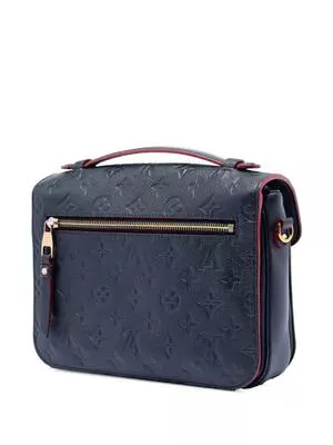LOUIS VUITTON 2018 Monogram Empreinte Pochette Metis Satchel - Blue
