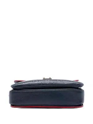 LOUIS VUITTON 2018 Monogram Empreinte Pochette Metis Satchel - Blue