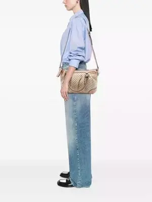 Gucci Diamante Canvas Sukey Satchel - Neutrals
