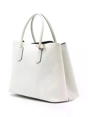 Prada Saffiano Cuir Double Satchel - White
